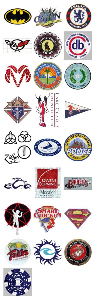 Custom Mosaic Pool Logos - Pool Tile World